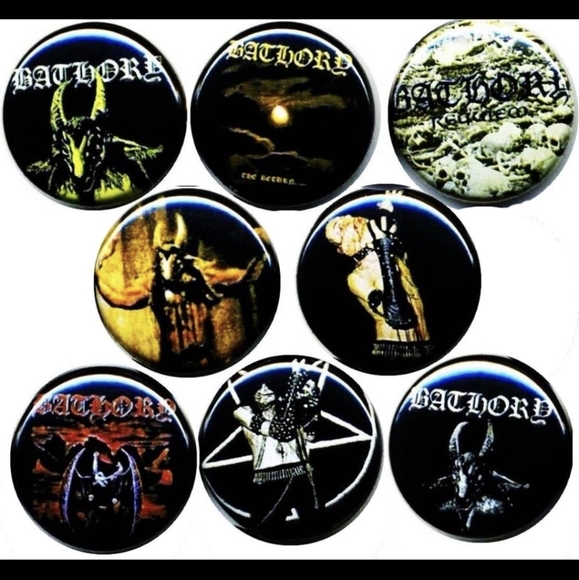 Accessories | Bathory Band X 8 New 1 Inch 25mm Button Pin Badges | Poshmark